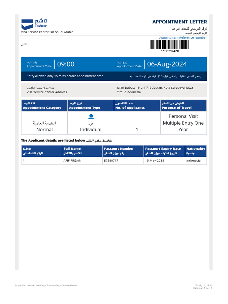 Afif Firdan Appointment | PDF