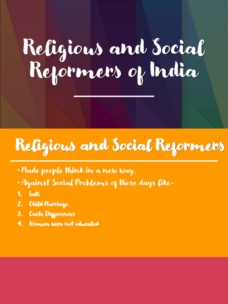 Indian Social Reformers Overview | PDF | Indian Religions