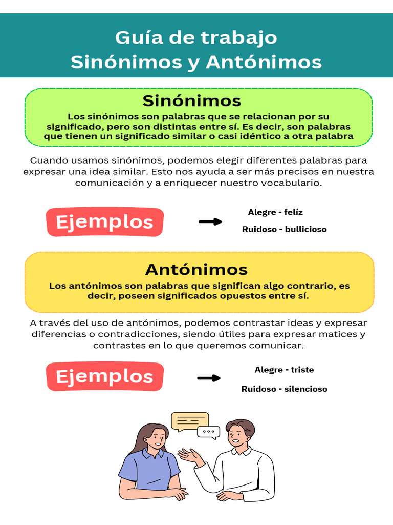 Guía Sinónimos y Antónimos | PDF