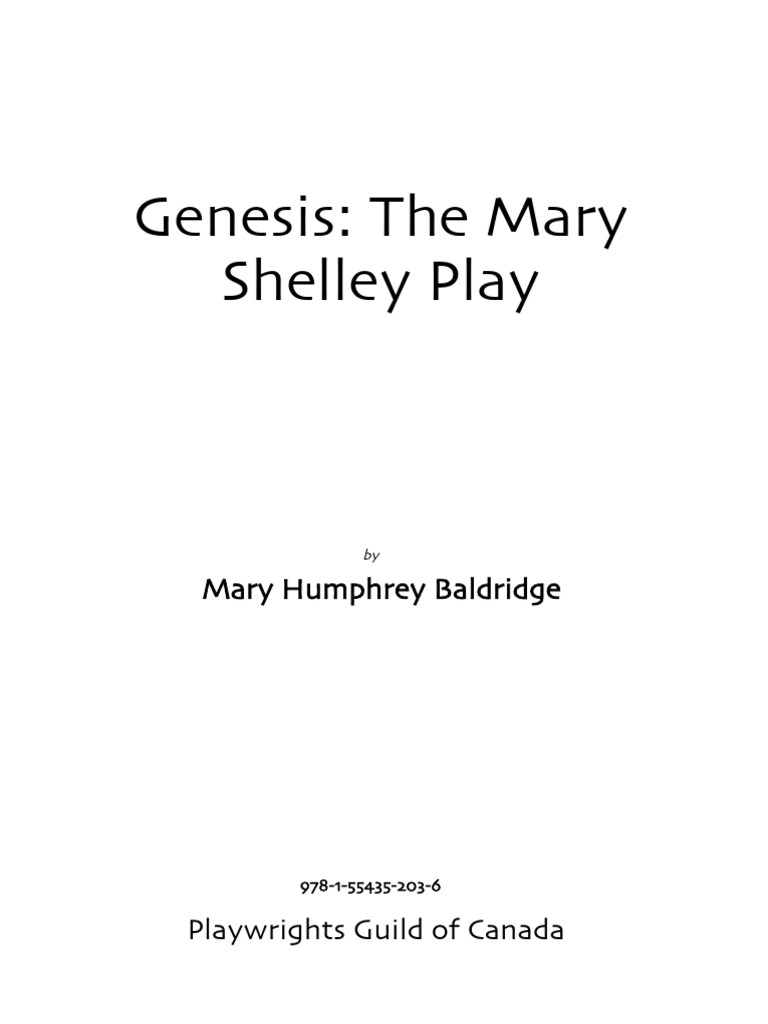 Genesis The Mary Shelley Play | PDF | Mary Shelley