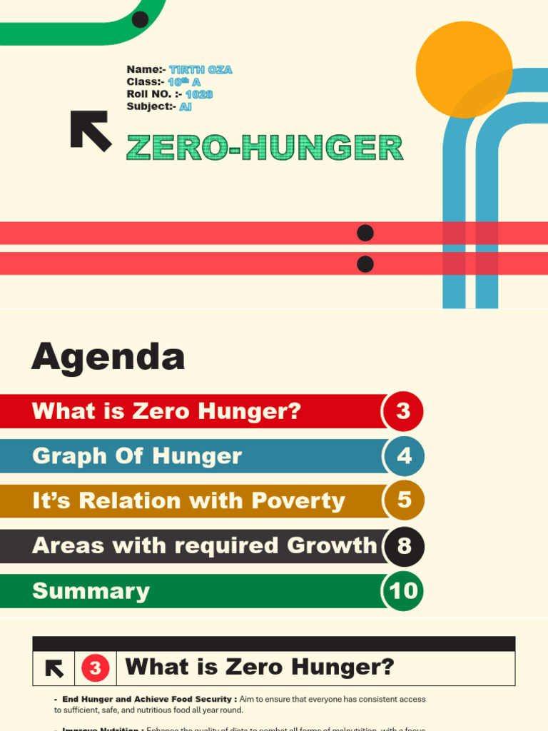 ZERO-HUNGER (PPT by Tirth Oza From Class 10th A) | PDF | Food Security | Hunger