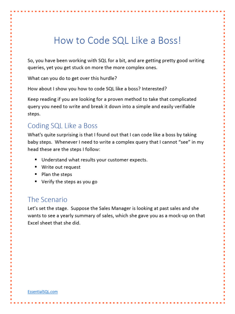 How to Code SQL Like a Boss | PDF