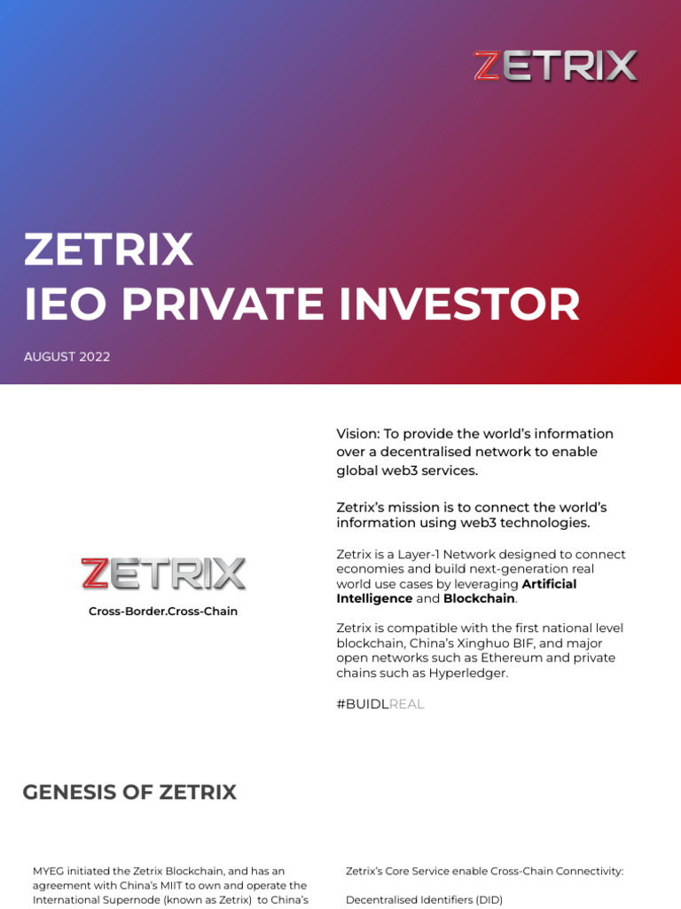 Zetrix - Private Investor IEO | PDF | Service Industries | Information Technology