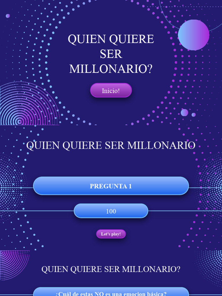 Quiz Template for "Quien Quiere Ser Millonario" | PDF | Icon (Computing)