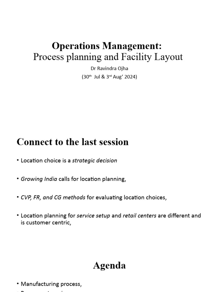 Session 5&6 - Process - Layout Planning | PDF | Inventory | Business Session 5&6 - Process - Layout Planning | PDF | Inventory | Business