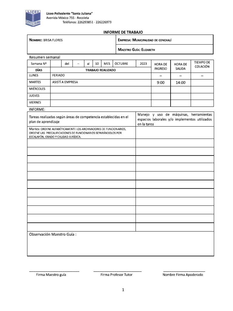 Informe de Bitacora 3ro y 4to Medio - Docx - Documentos de Google | PDF