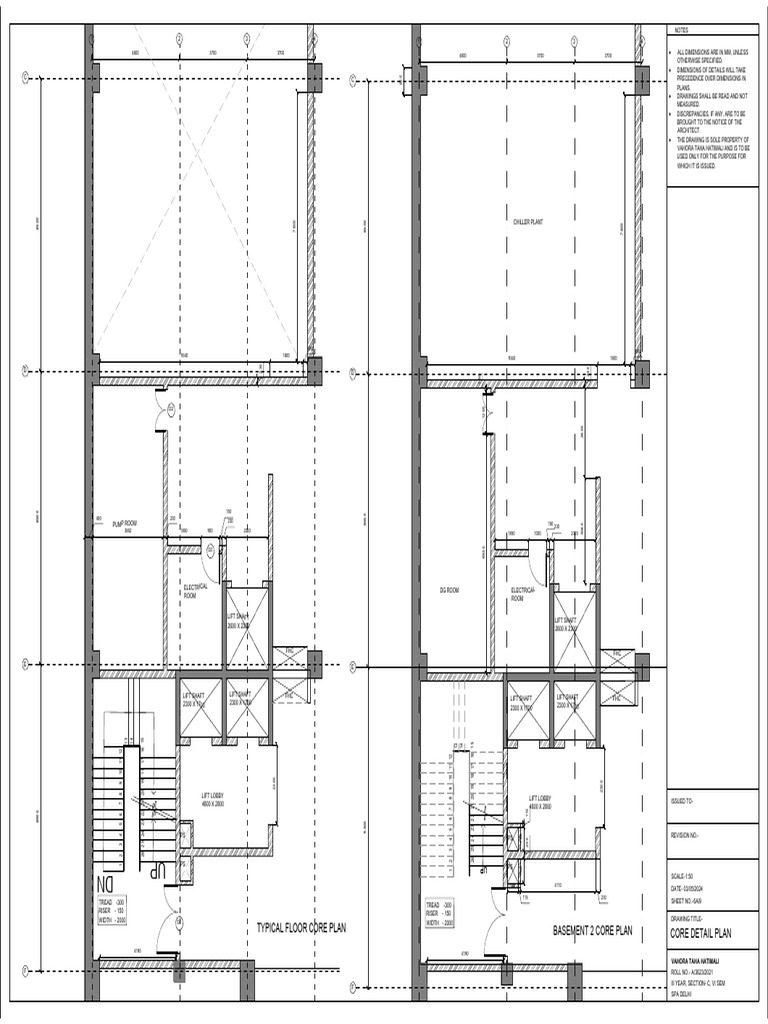Architecture Student Blueprint | PDF | Elevator | Manufactured Goods