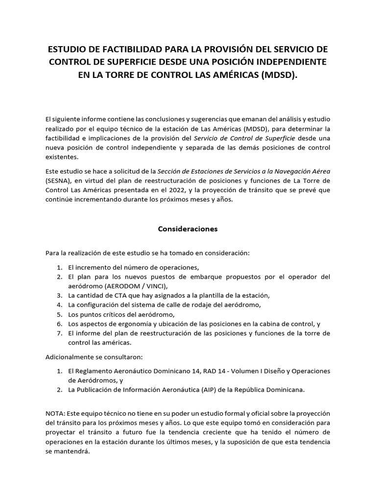 Estudio de Factibilidad para La Provisión Del Servicio de Control de ... Estudio de Factibilidad para La Provisión Del Servicio de Control de ...