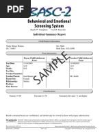 Bas3 Sample Parent Report School Age | PDF | Autism Spectrum | Cognition