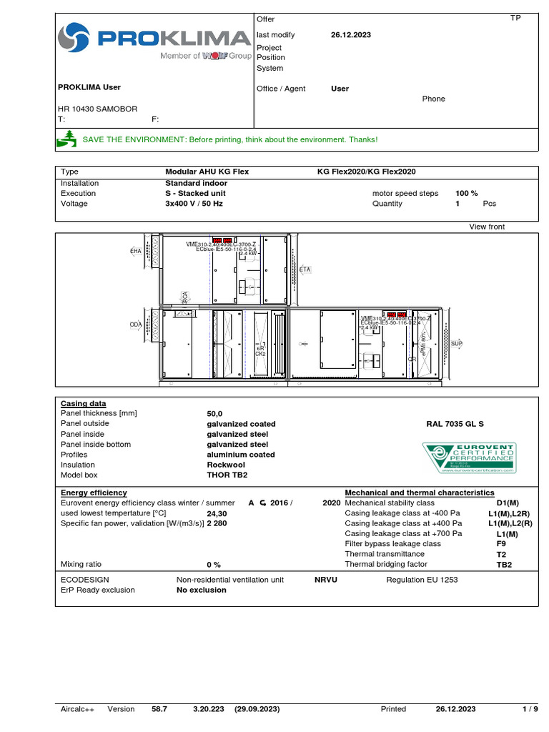 Industrial Ventilation System Specs | PDF | Humidity | Mechanical ...