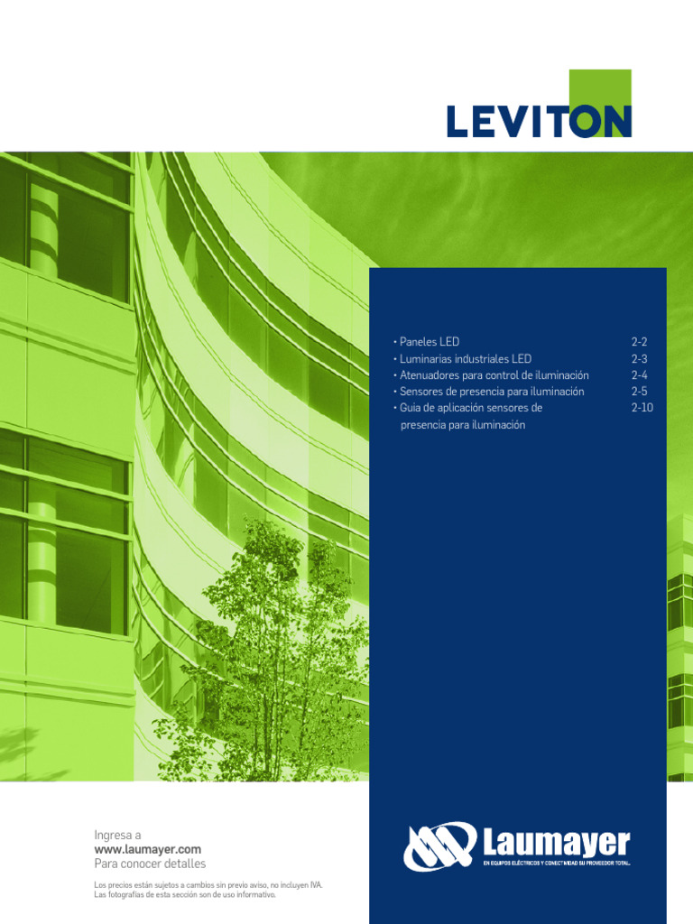 Leviton Iluminaciones | PDF | Diodo emisor de luz | Cambiar