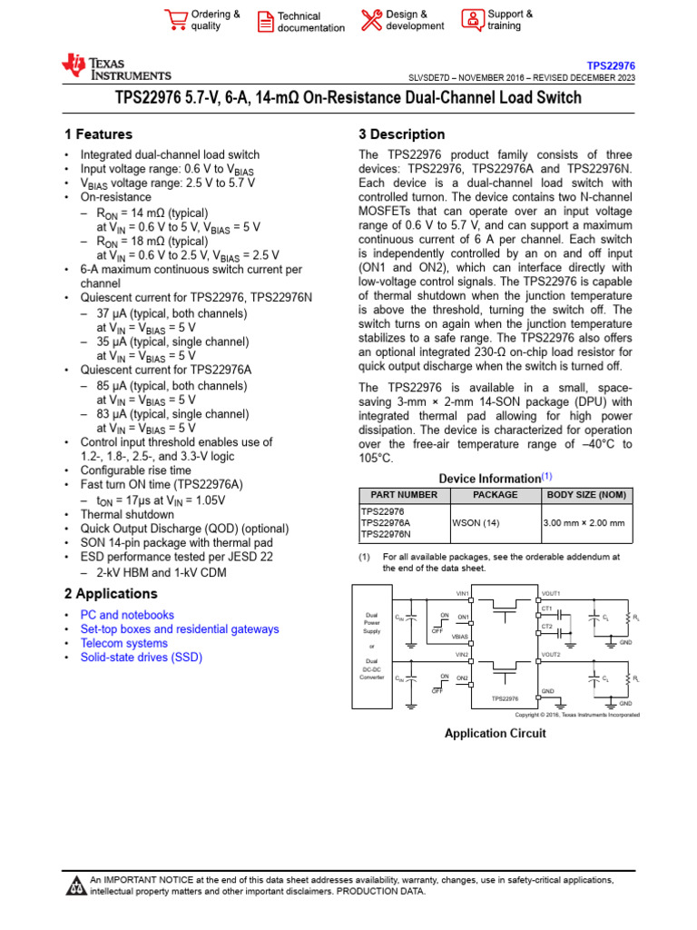 Tps 22976 | PDF | Electrostatic Discharge | Electrical Components
