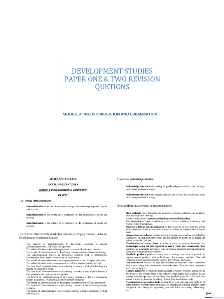 Module 4 Dvs Revision Questions Paper 1&2 | PDF | Labour Economics | Automation