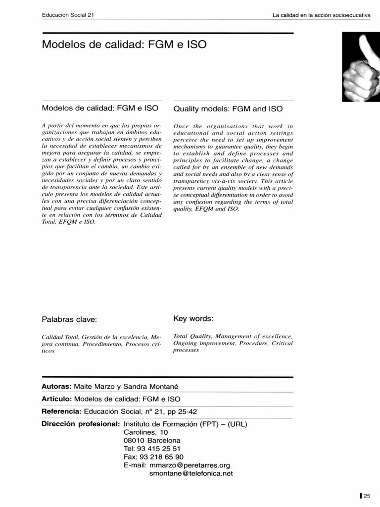 Modelos de Calidad | PDF | Calidad (comercial) | Sistema de manejo de ...