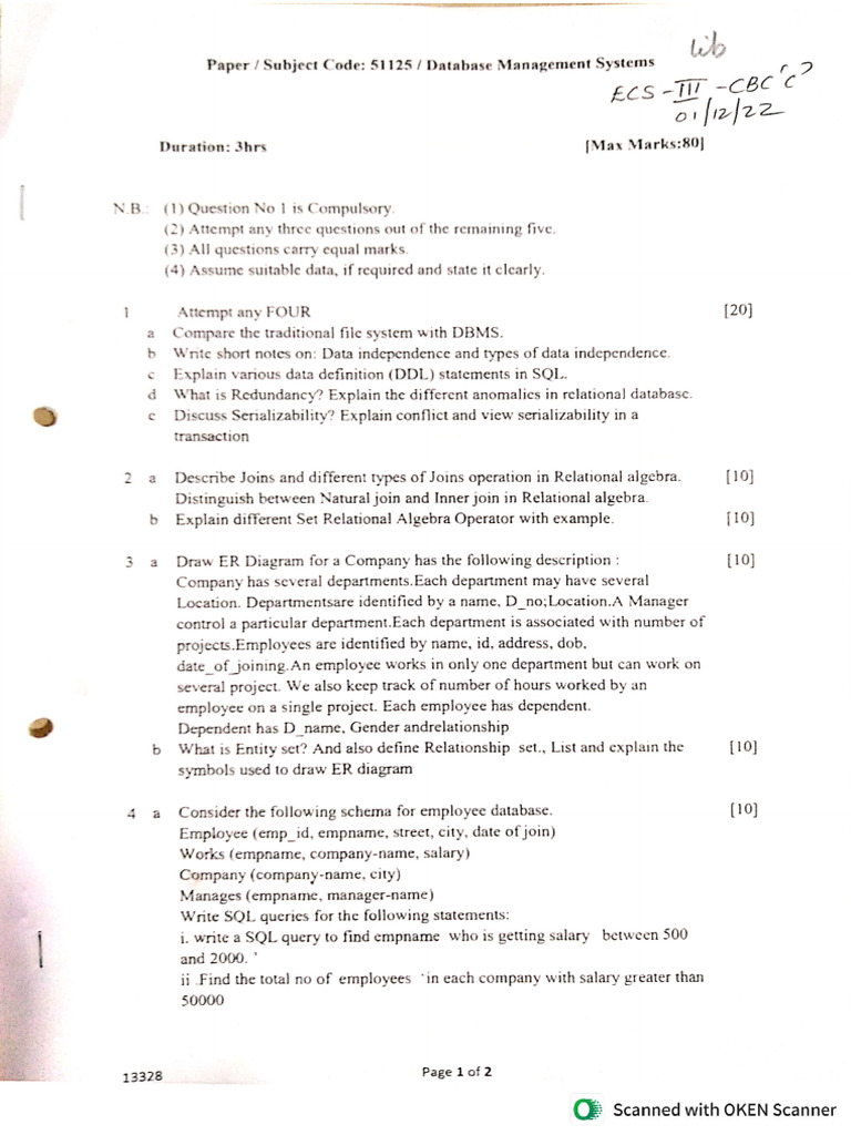 ECS III SEM DEC 2022 Paper Mumbai University | PDF