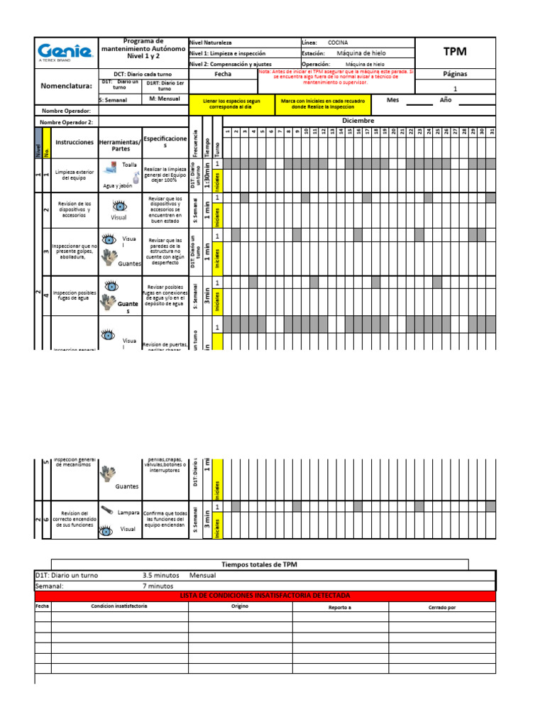 Formato TPM Lava Lozas | PDF
