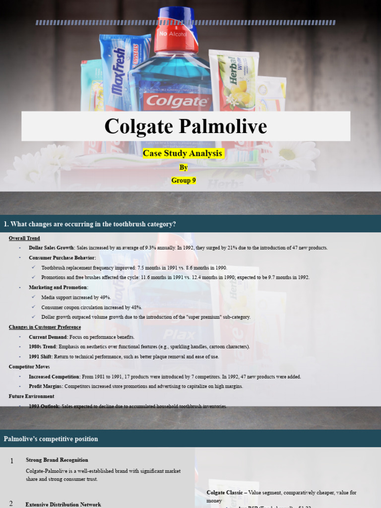 Group 9 - Colgate Palmolive - Rev 2 | PDF | Marketing | Brand