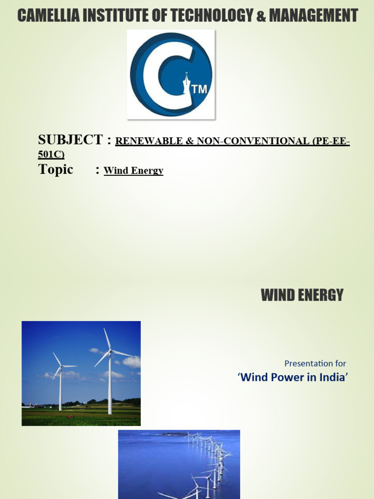 Wind Energy | PDF | Wind Power | Renewable Energy