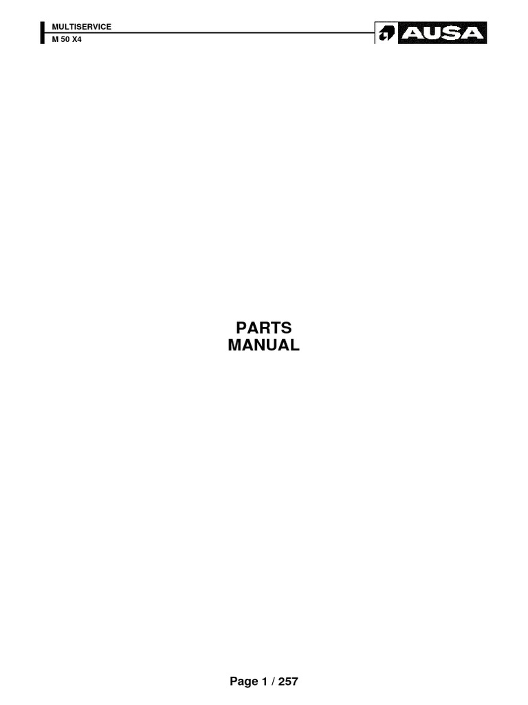 AUSA M50x4 Parts Manual | PDF | Axle | Washer (Hardware)