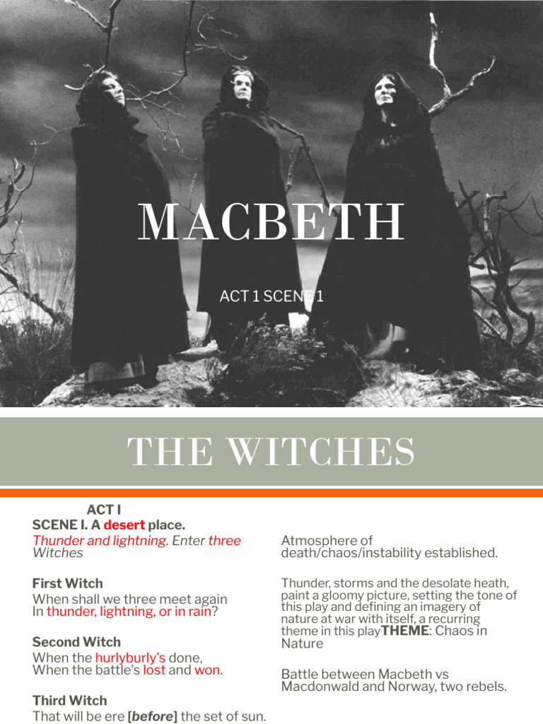 MACBETH Act 1 Scene 1 | PDF | Macbeth