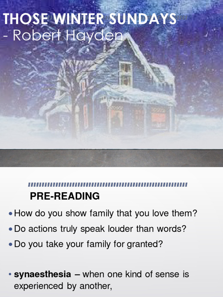 11 p6 Those Winter Sundays | PDF