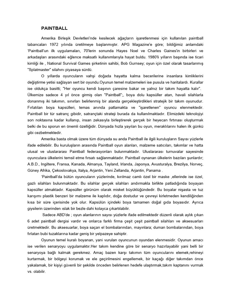 Hafta 14 - PAİNTBALL | PDF