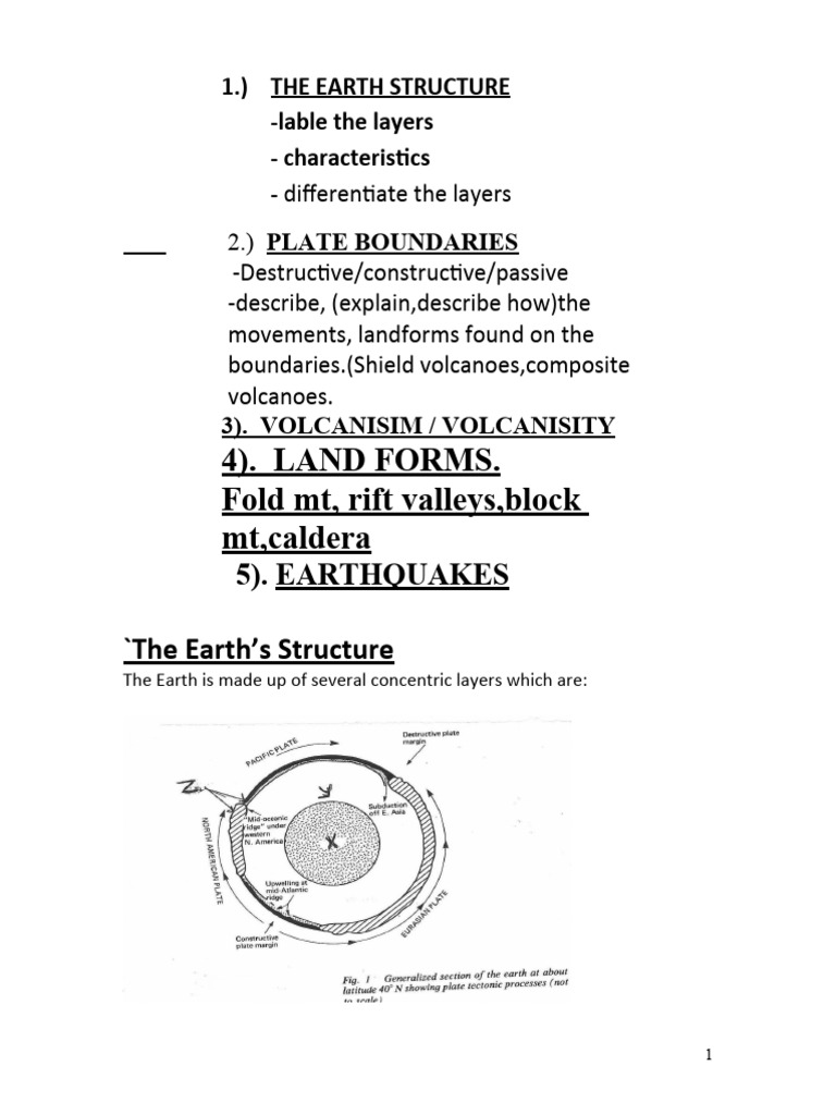 Understanding Volcanicity and Earth Structure | PDF | Plate Tectonics ...