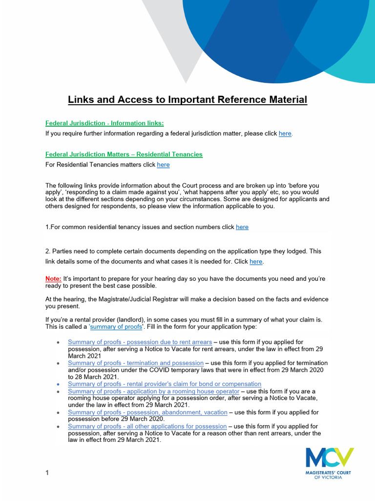 Self-Represented Litigant - Information and Useful Links | PDF | Lease ...