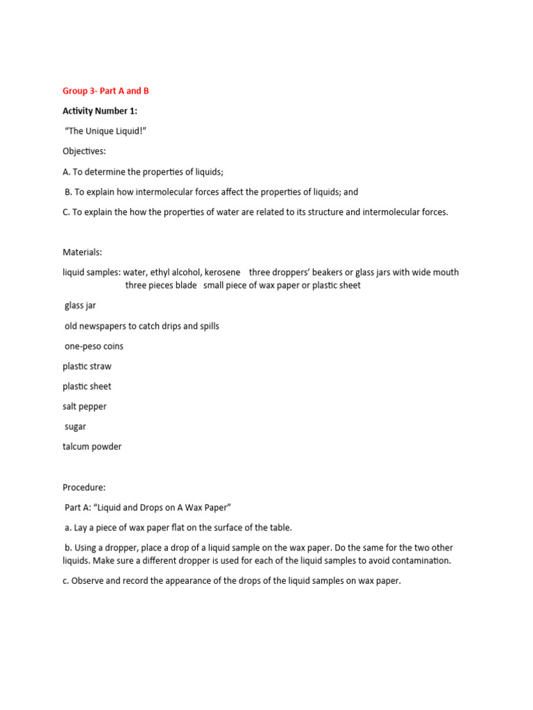 Experiment 1.2 Group 3 4 | PDF | Liquids | Water