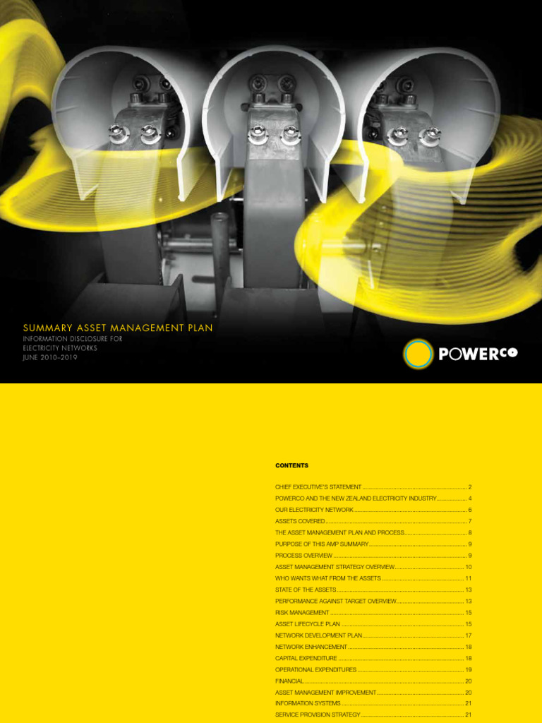POWERCO, Summary Asset Management Plan 2010 2019 | PDF | Electric Power ...