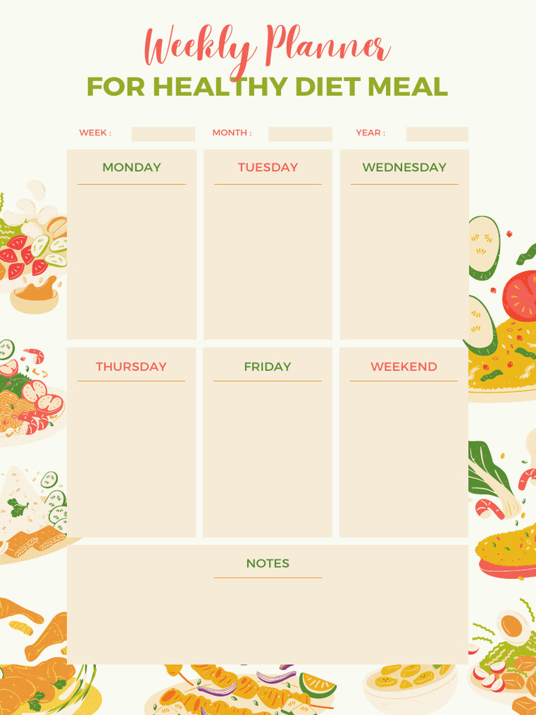 Ilyaaz Weekly Healthy Diet Meal Plan | PDF | Wellness