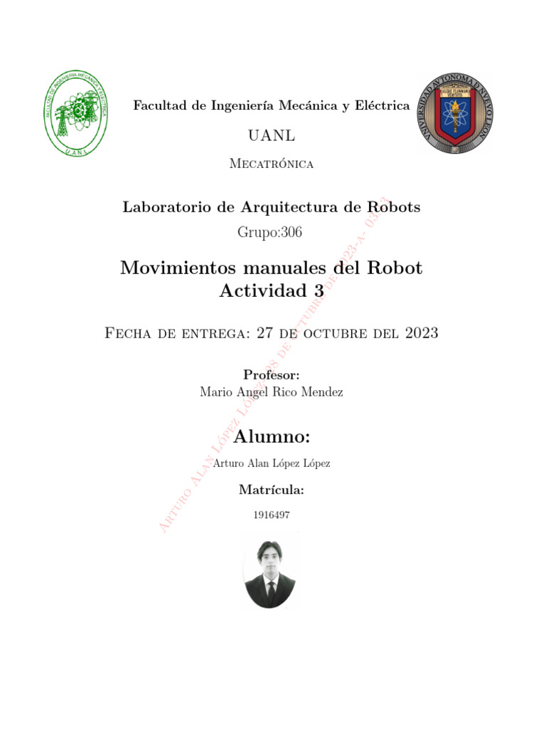 1916497_PRACT_3_MOV | PDF | Robot | Robótica