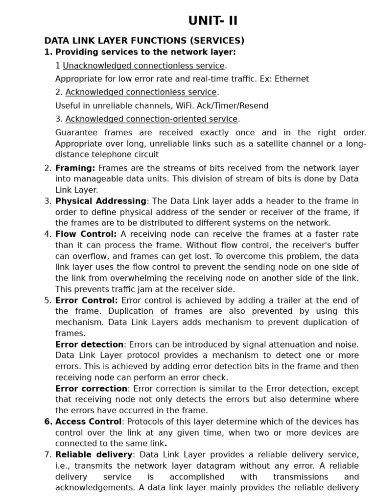Cnnnnotes 4 Pdf Transmission Control Protocol Error Detection And Correction