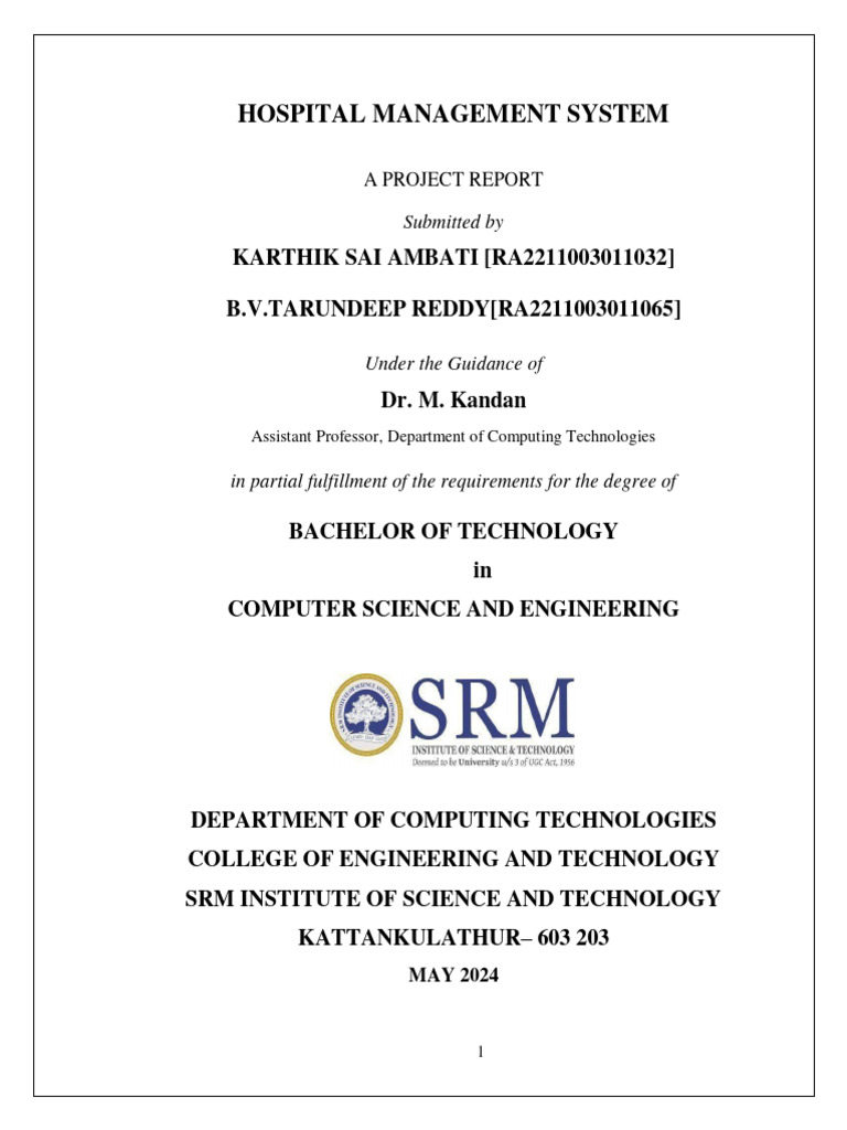 dbms final report | PDF | Database Transaction | Health Care dbms final report | PDF | Database Transaction | Health Care