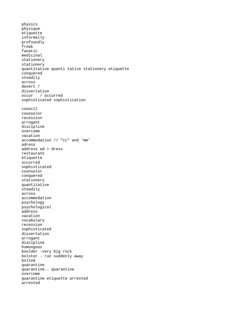 Spellings 25sep | PDF