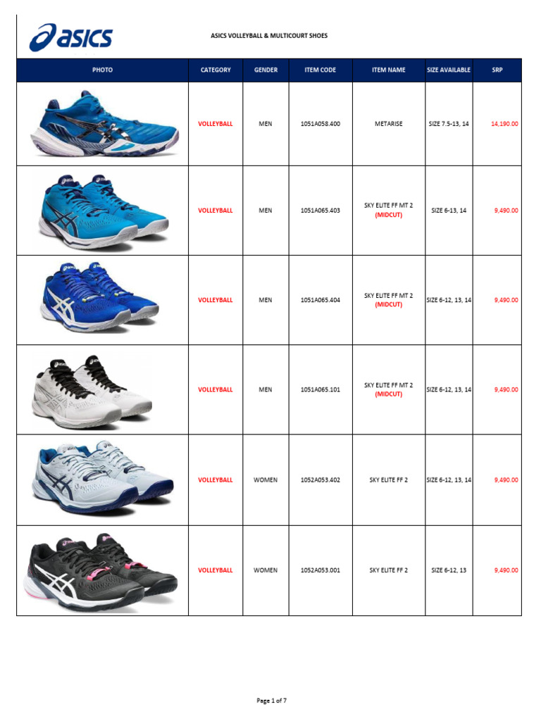 Asics Volleyball MD Plan 06072024 | PDF