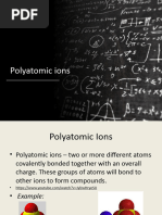 Polyatomic Ionic Compounds Worksheet FLS | PDF