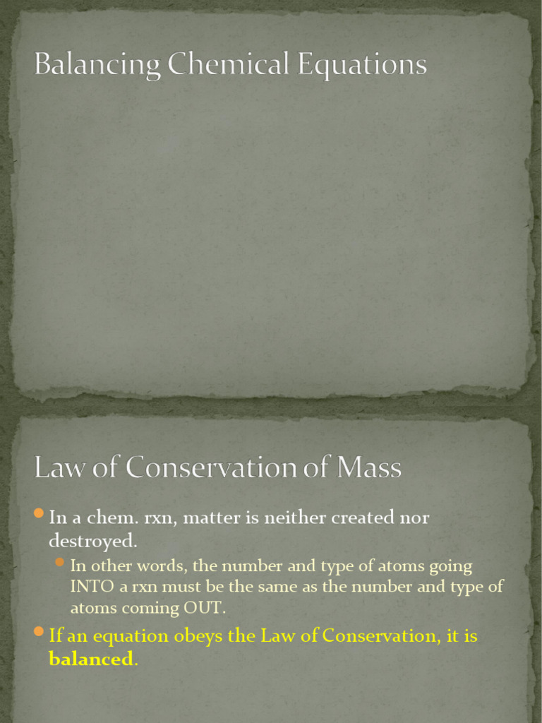 940 Lesson 2 Balancing Chemical Equations | PDF | Chemical Reactions ...