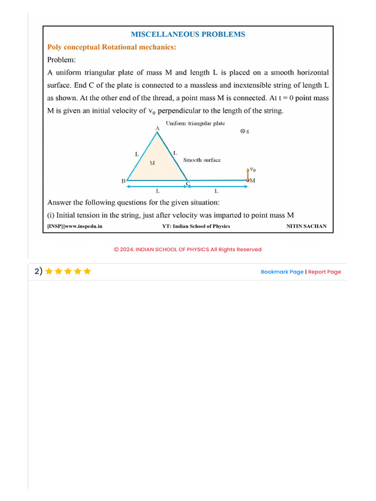 13) Miscellanious Problems | PDF | Torque | Physical Quantities