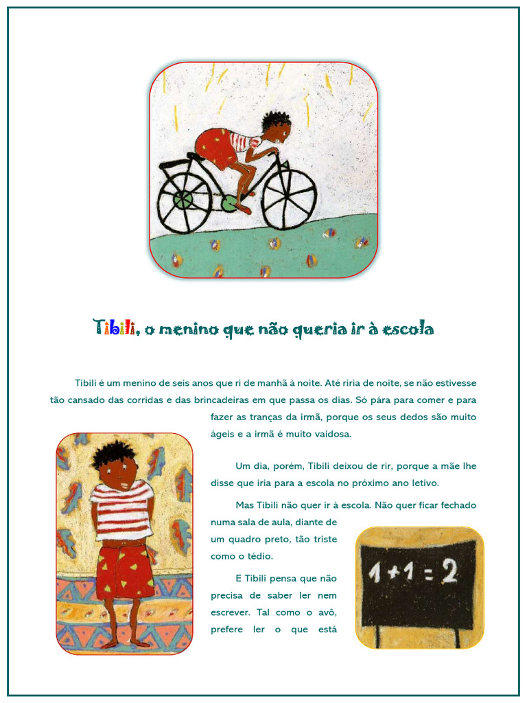 Tibili: O Menino que Não Queria Estudar | PDF