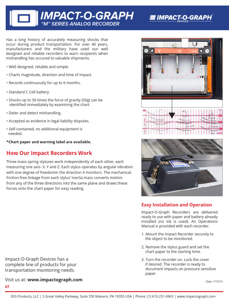 Analog Shock Recorder | PDF | Force | Transport