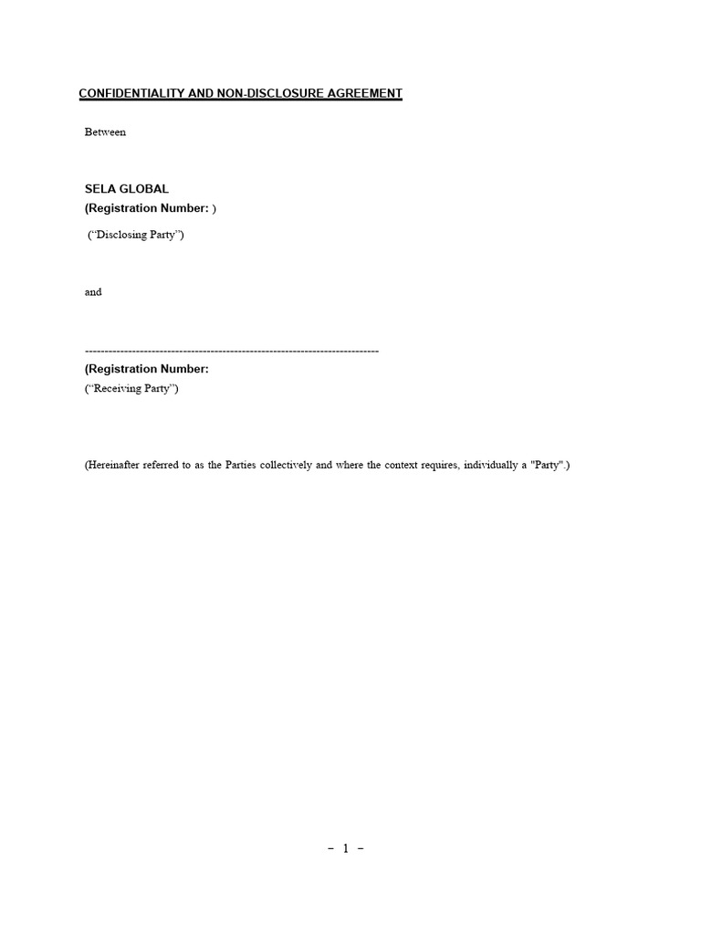 ANNEXURE D - Non Disclosure Agreement | PDF | Arbitration | Mediation