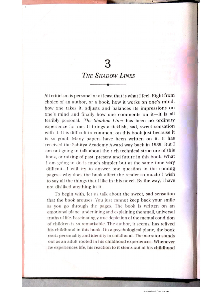 The Shadow Lines | PDF