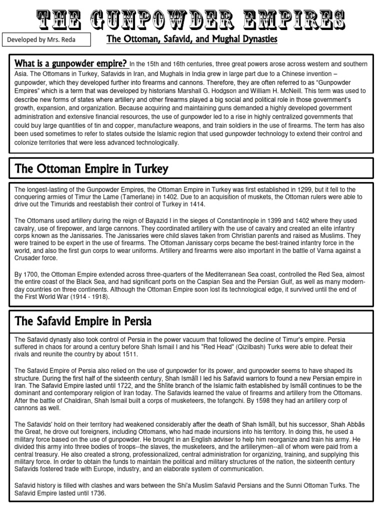 Gunpowder Empires: Ottomans, Safavids, Mughals | PDF | Mughal Empire