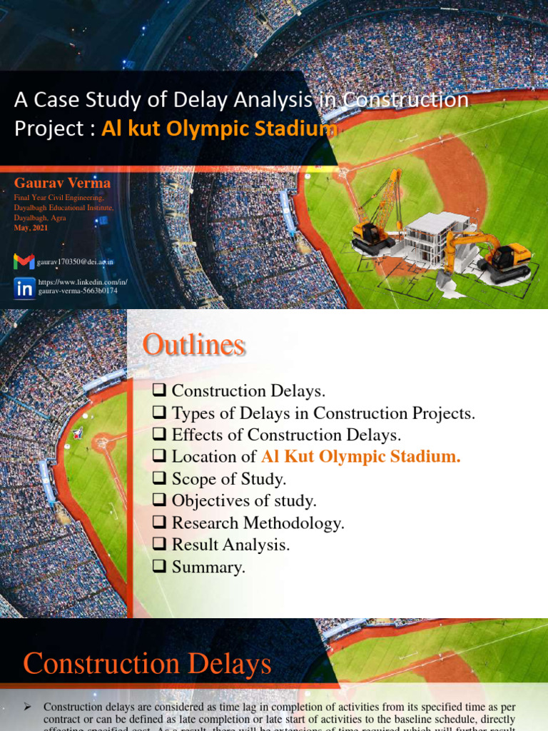 Al Kut Stadium Construction Delay Study | PDF | Deep Foundation ...