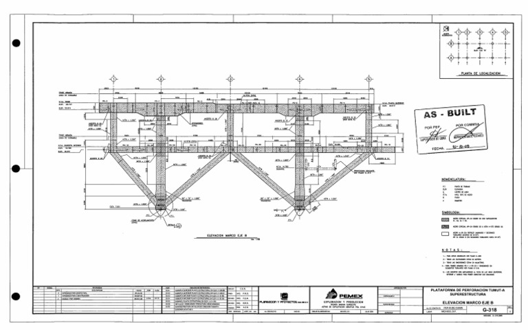 PE-TUM-G318-E-001-20 (Elevacion Marco Eje B) | PDF