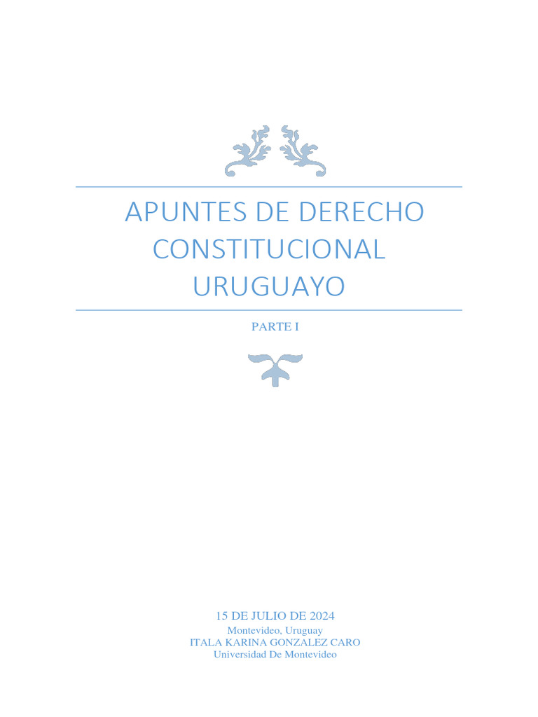 Derecho Constitucional I | PDF | Constitución | Ley constitucional