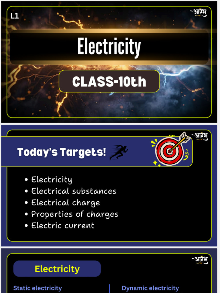 Electricity L1 | PDF