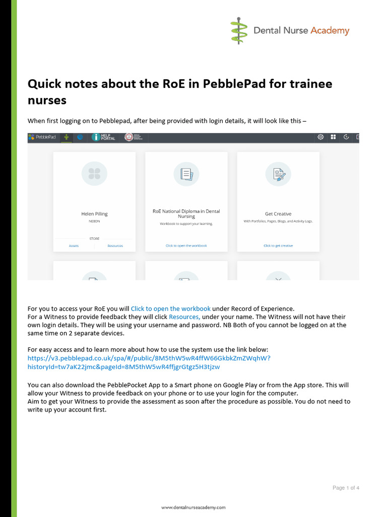 PebblePad help | PDF | Login | Computing