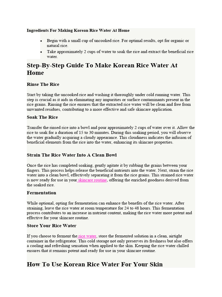 rice | PDF | Skin Care | Shampoo
